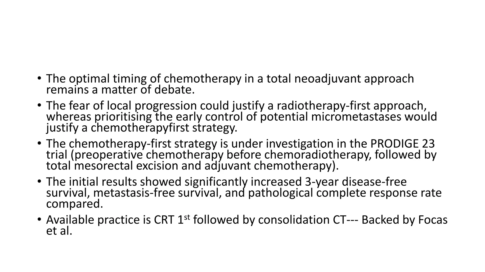Rapido trial on total neoadjuvant in adeno CA | PPTX