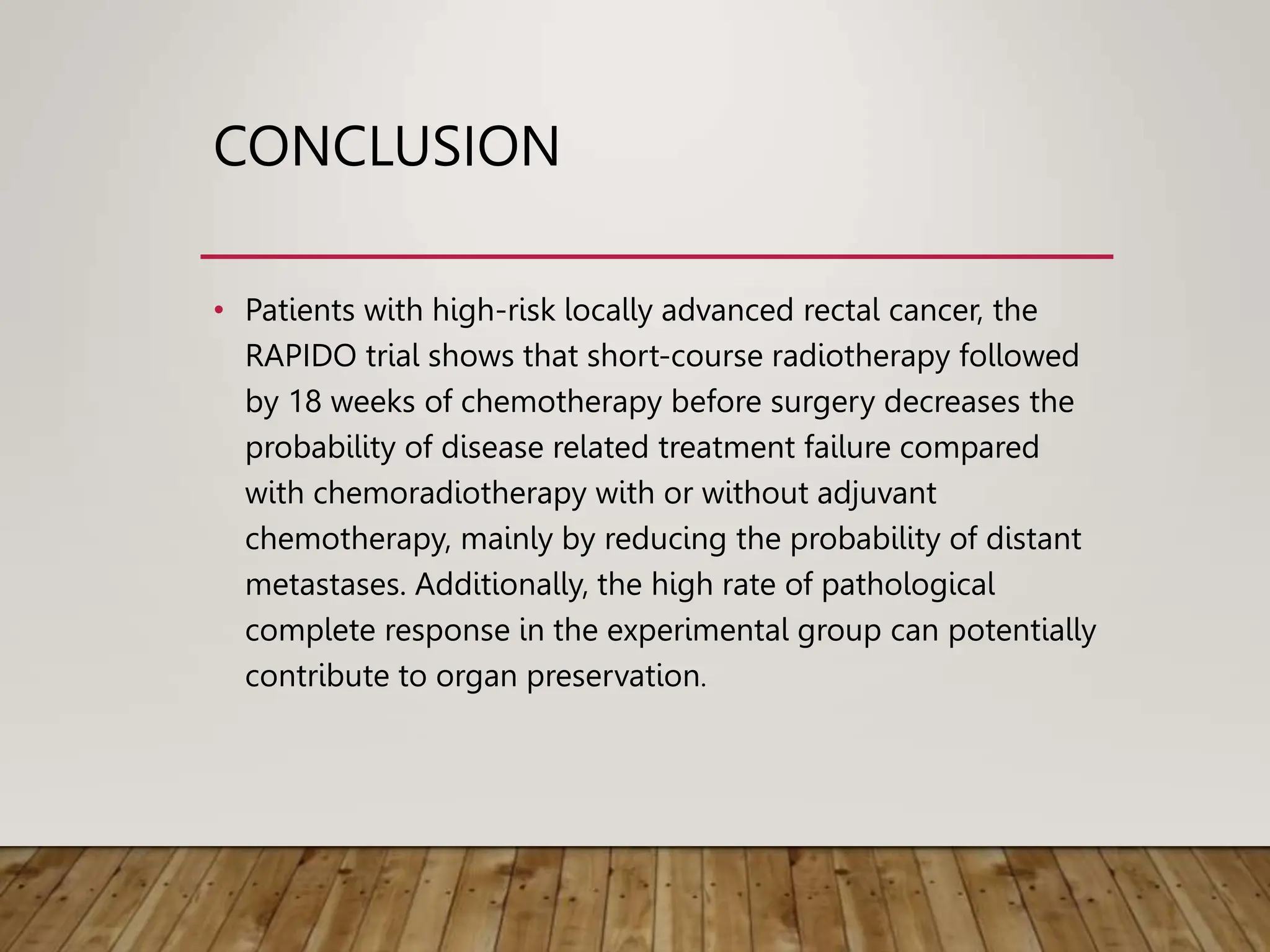total neo adjuvant therapy in rectal cancer | PPT