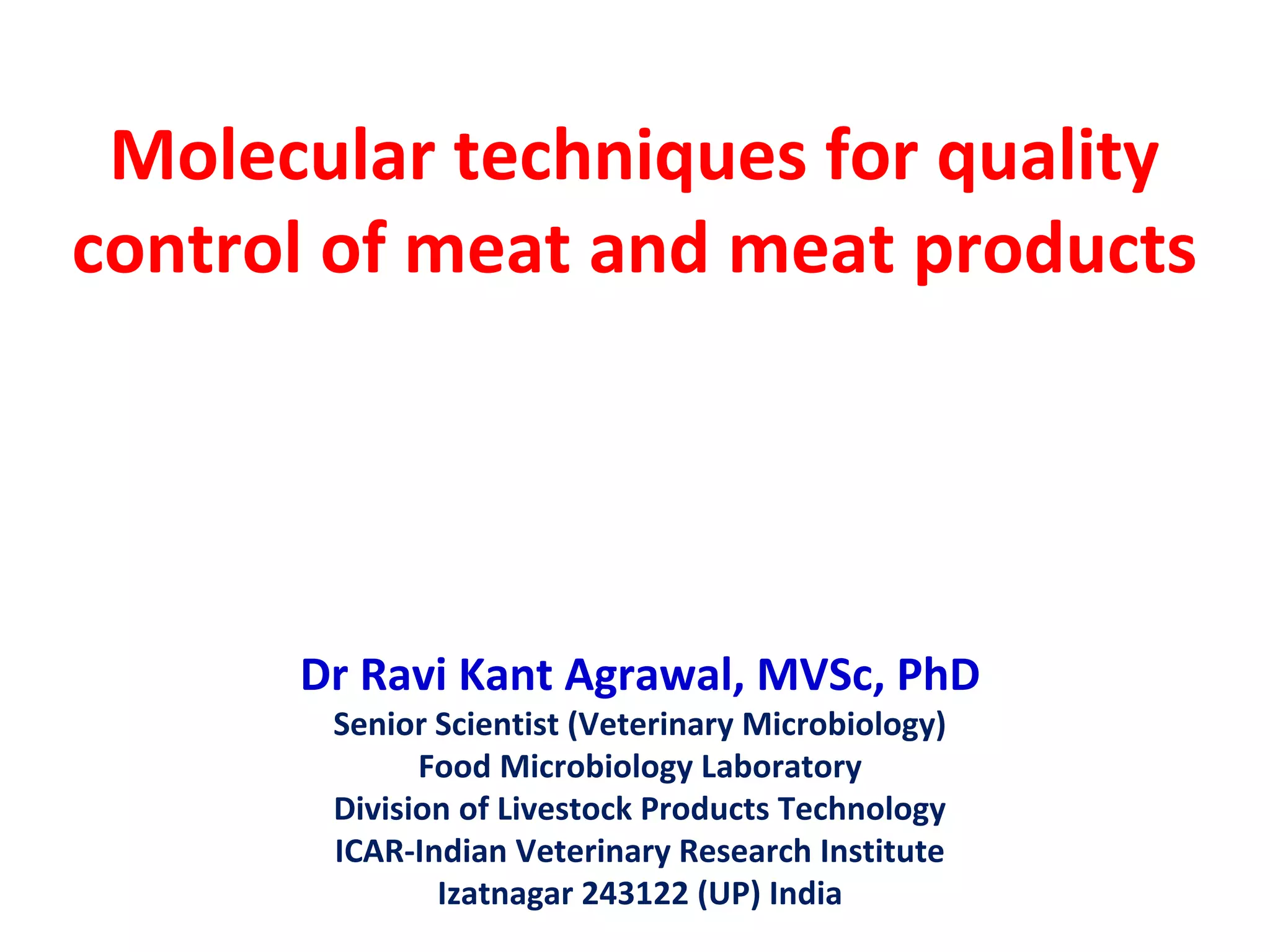 Rapid pathogen detection methods | PPT