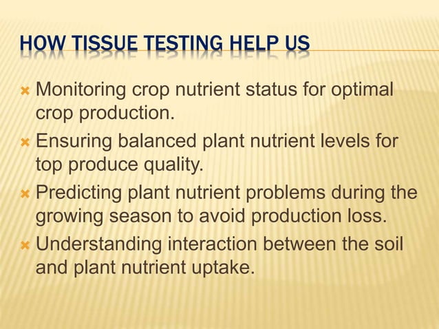 Rapid plant tissue test | PPTX