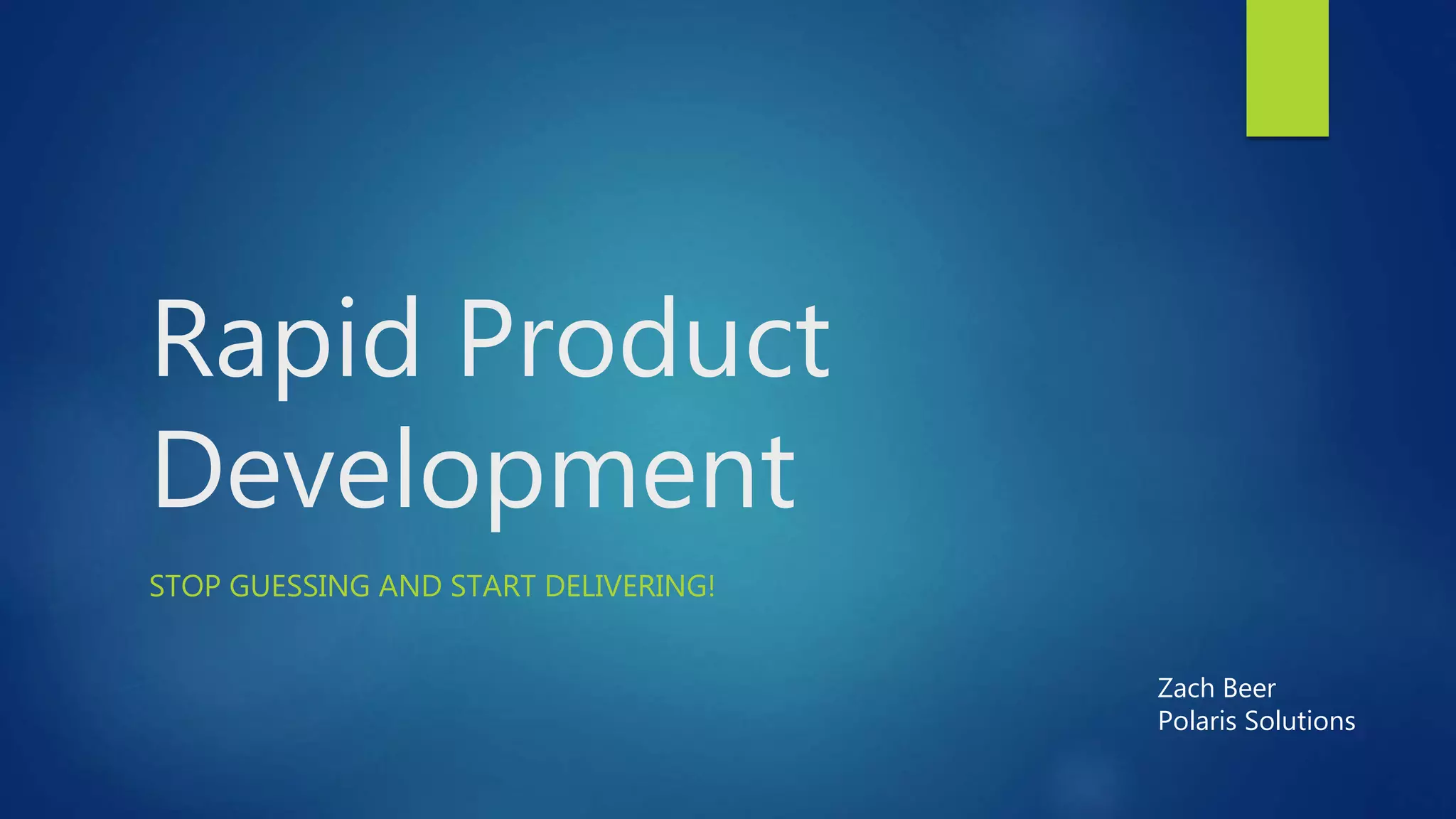 Rapid Product Development | PPT