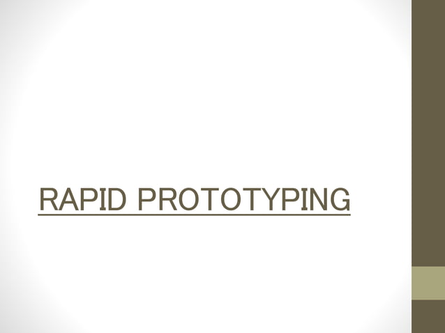 Rapid-prototyping ( mechanical ) | PPTX