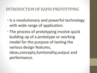 Rapid-prototyping ( mechanical ) | PPTX