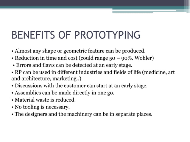 Rapid prototyping | PPTX | Computing | Technology & Computing