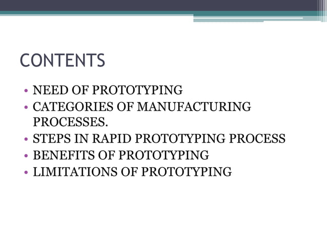 Rapid prototyping | PPTX | Computing | Technology & Computing