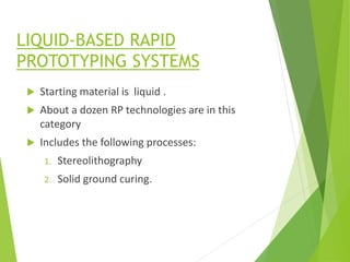 Rapid prototyping( additive manufacturing) | PPTX