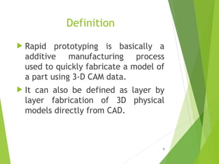 RAPID MANUFACTURING PROCESS NOTES-PPT-INTRODUCTION | PPT