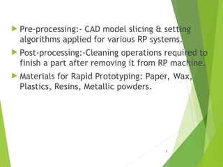 RAPID MANUFACTURING PROCESS NOTES-PPT-INTRODUCTION | PPT