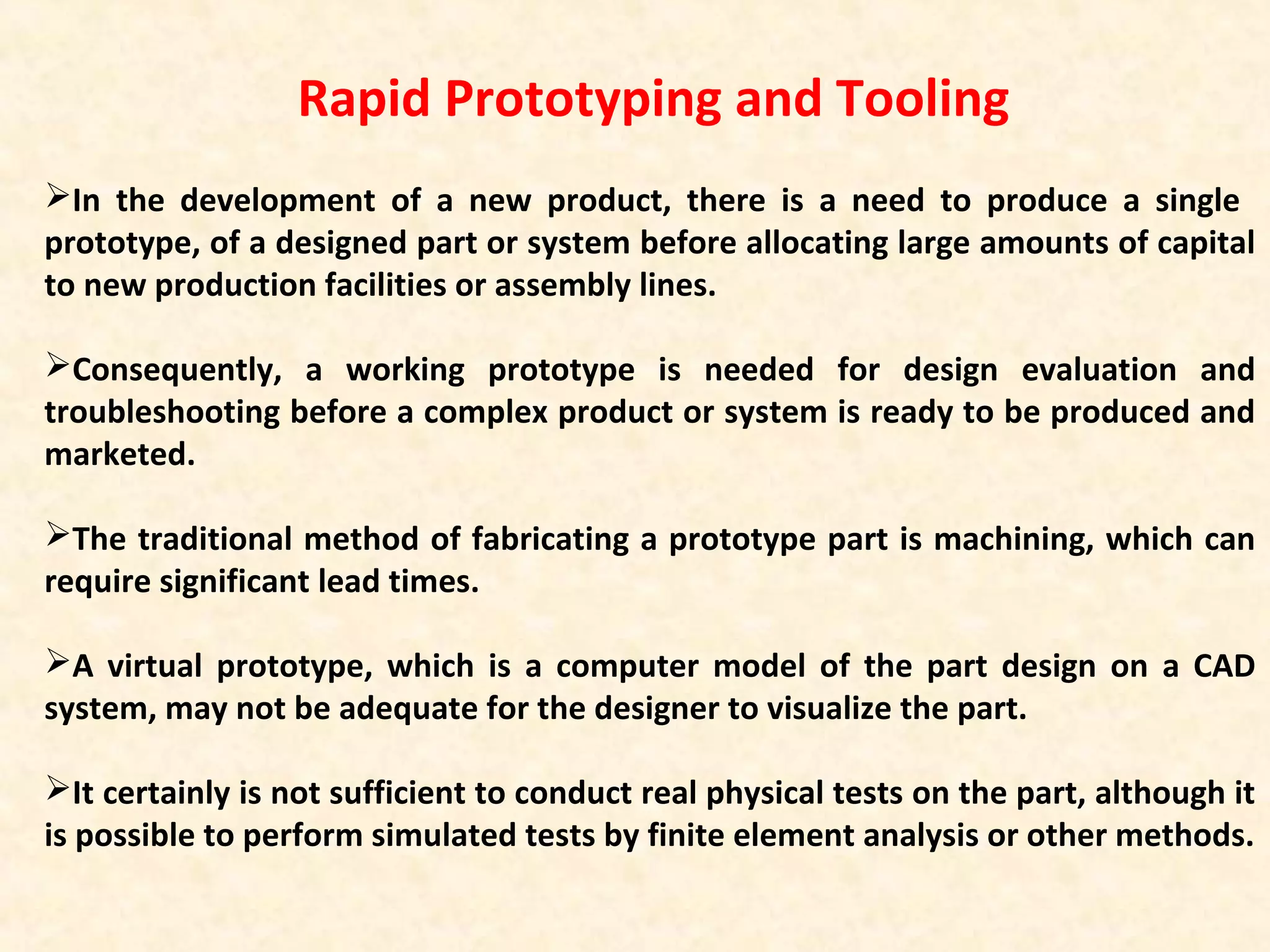 Rapid prototyping and tooling | PPT