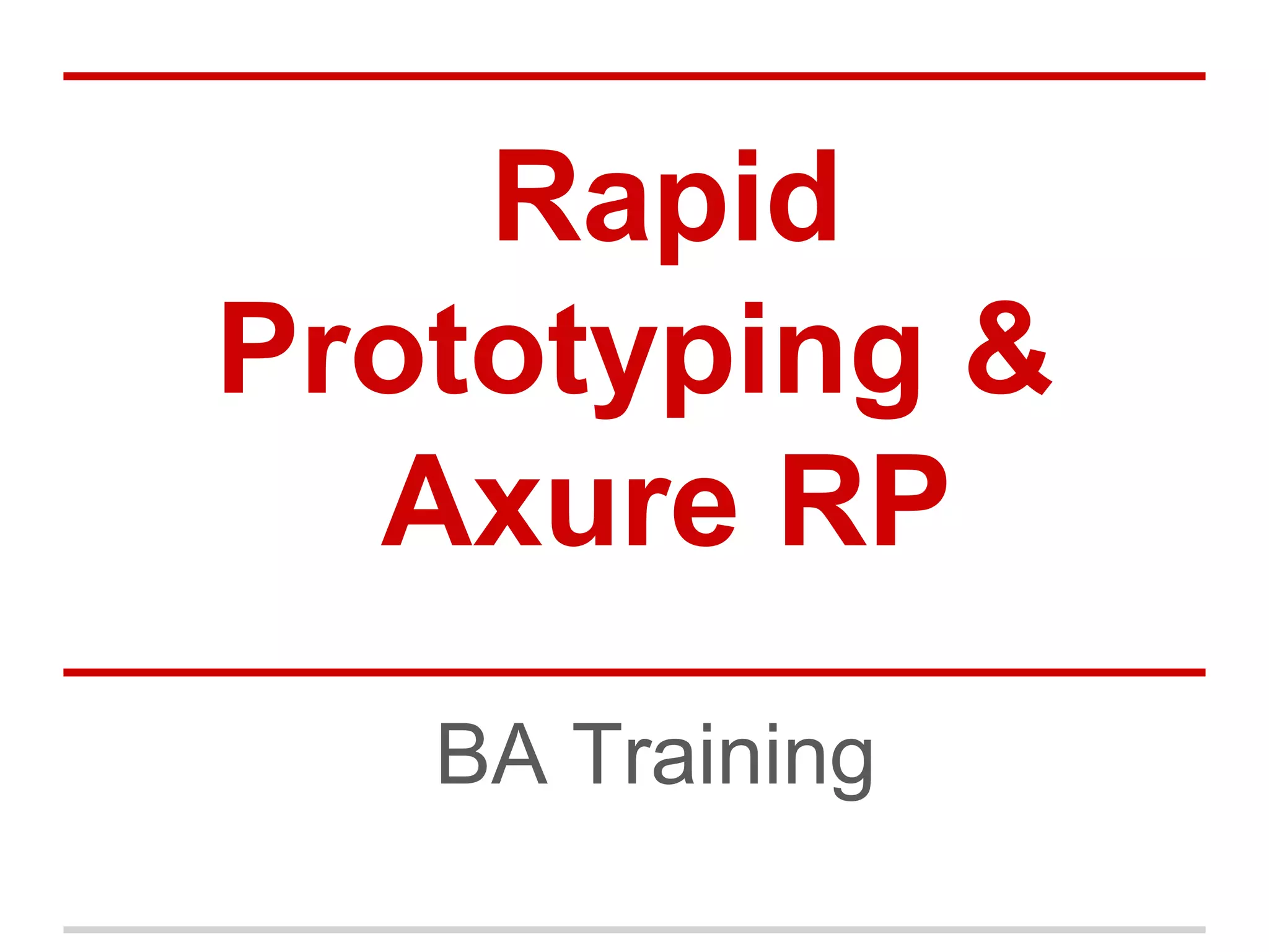 Rapid Prototyping & Axure RP | PDF