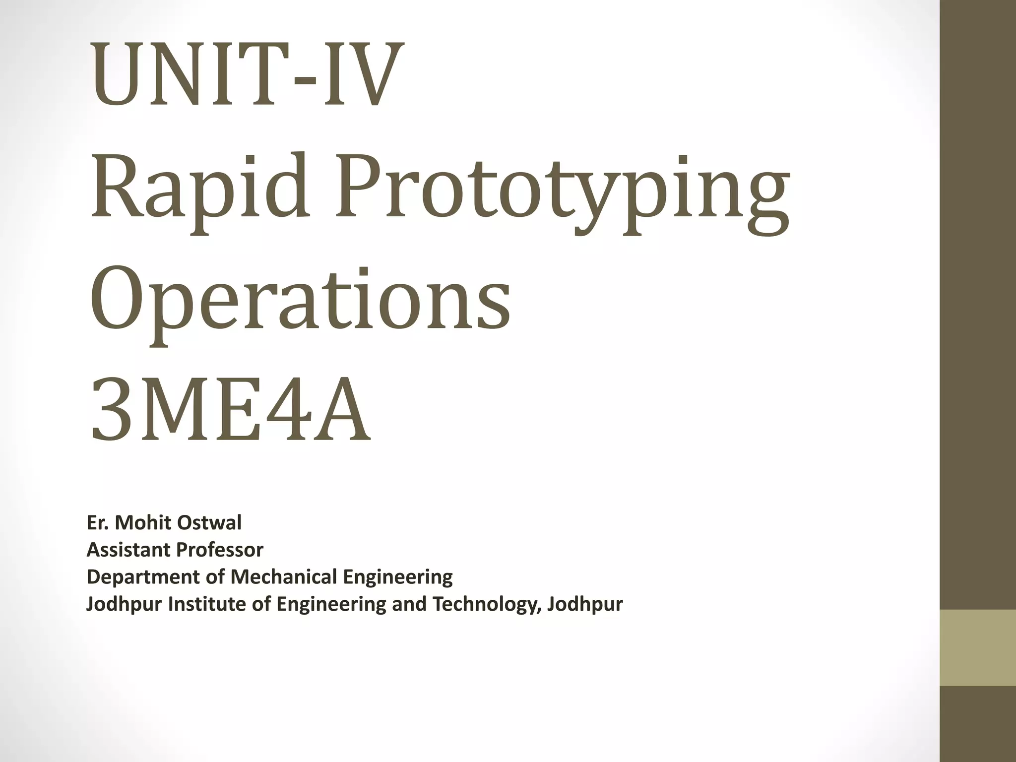 Rapid prototyping operation | PPSX