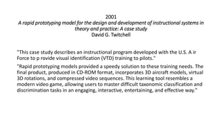 Rapid Prototyping for Instructional Design over Time | PPTX