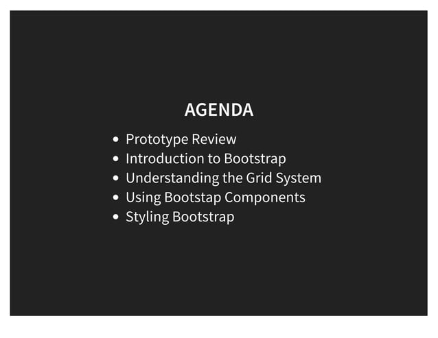 Rapid HTML Prototyping with Bootstrap - Chris Griffith | PPT