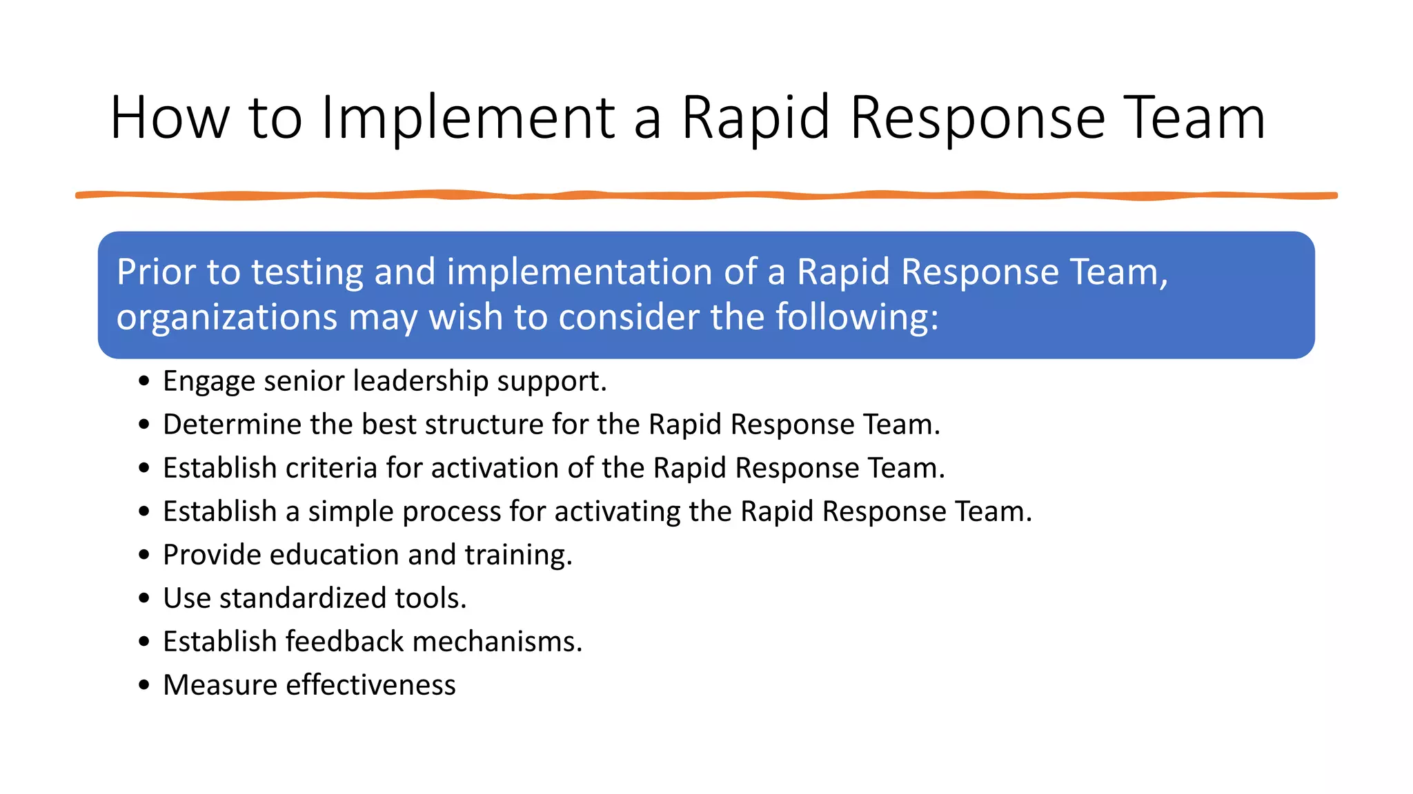 Rapid response team | PPTX