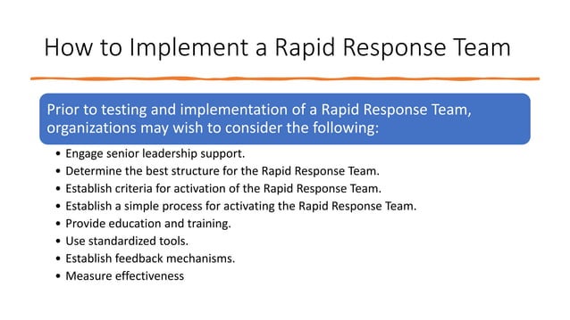 Rapid response team | PPTX