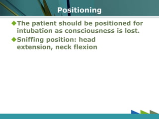 Rapid sequence intubation | PPTX
