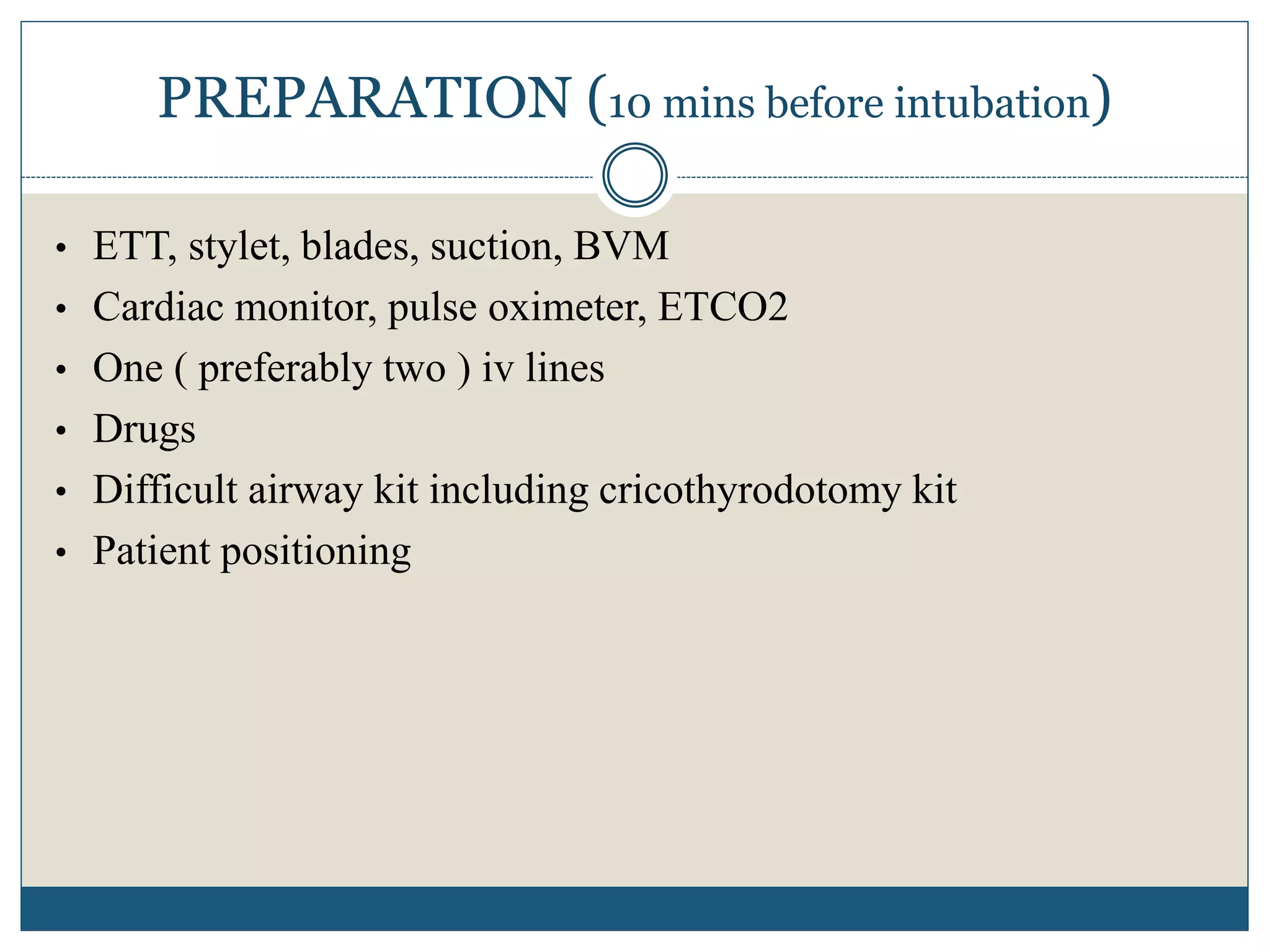 Rapid sequence intubation | PPTX