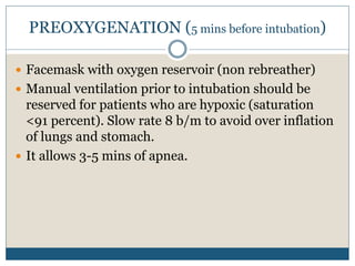 Rapid sequence intubation | PPTX