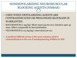 Rapid sequence intubation | PPTX