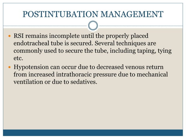 Rapid sequence intubation | PPTX