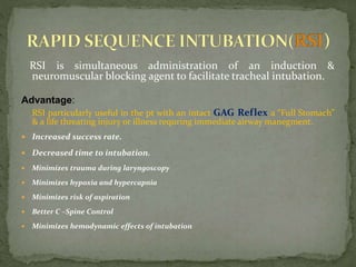 Rapid sequence intubation | PPTX