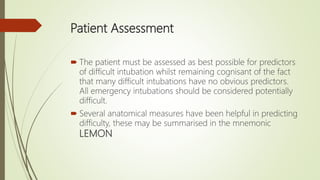 Rapid sequence intubation | PPTX