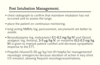 Rapid sequence intubation in ED | PPTX | First Aid | Injuries