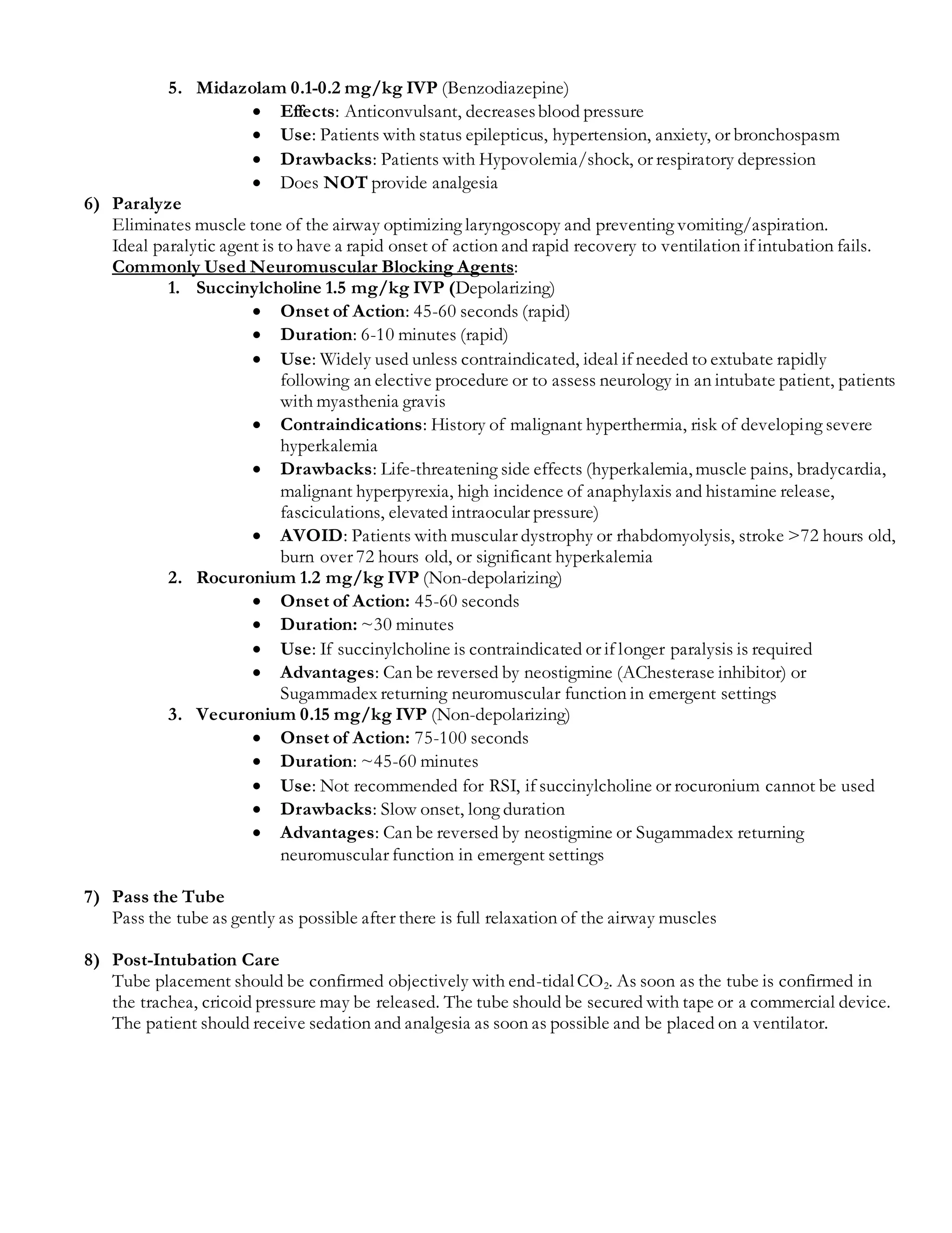Rapid Sequence Intubation (RSI) | DOCX