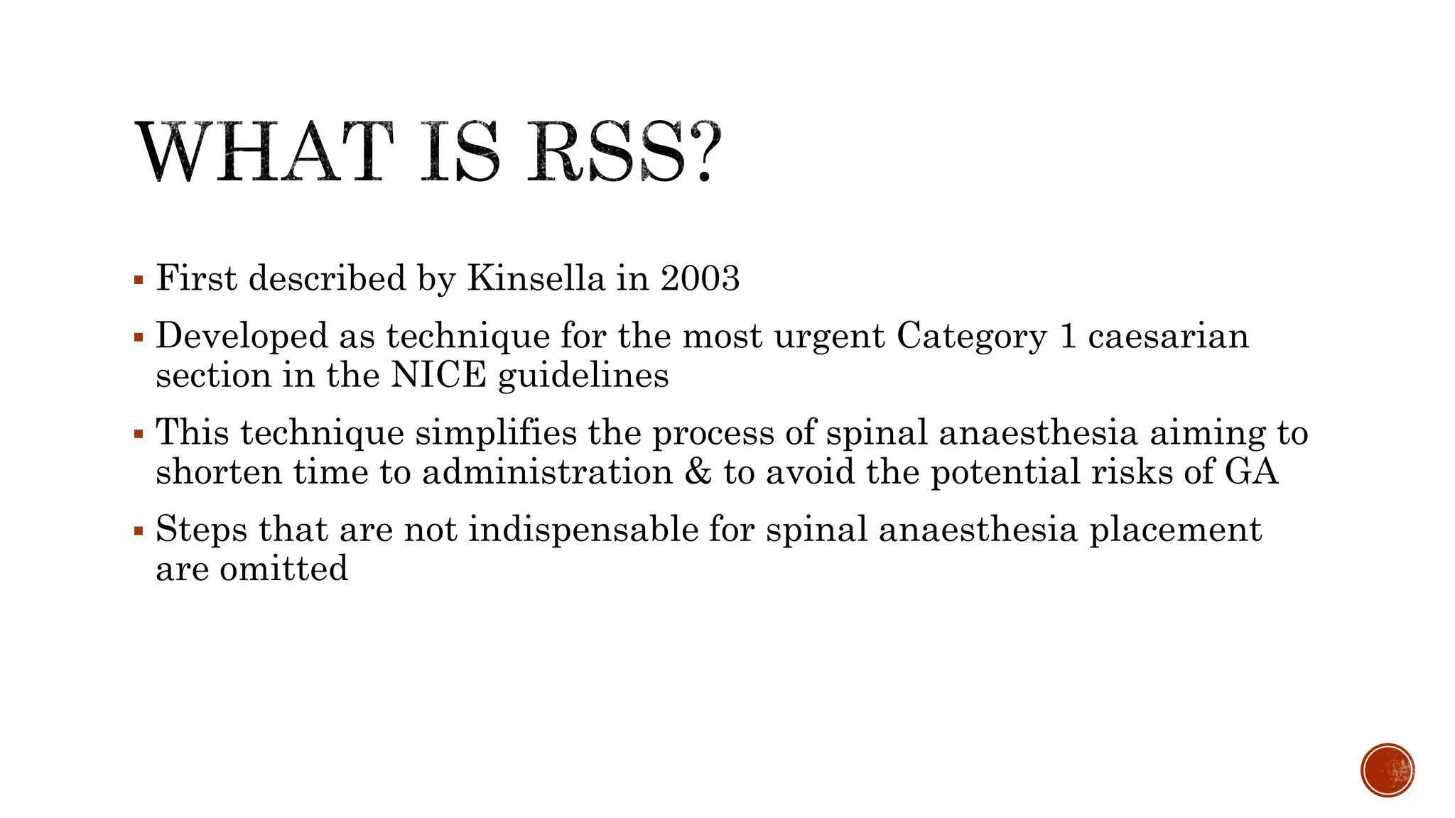 rapid sequence spinal anesthesia for beginners | PPTX