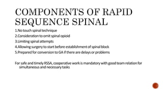 rapid sequence spinal anesthesia for beginners | PPTX
