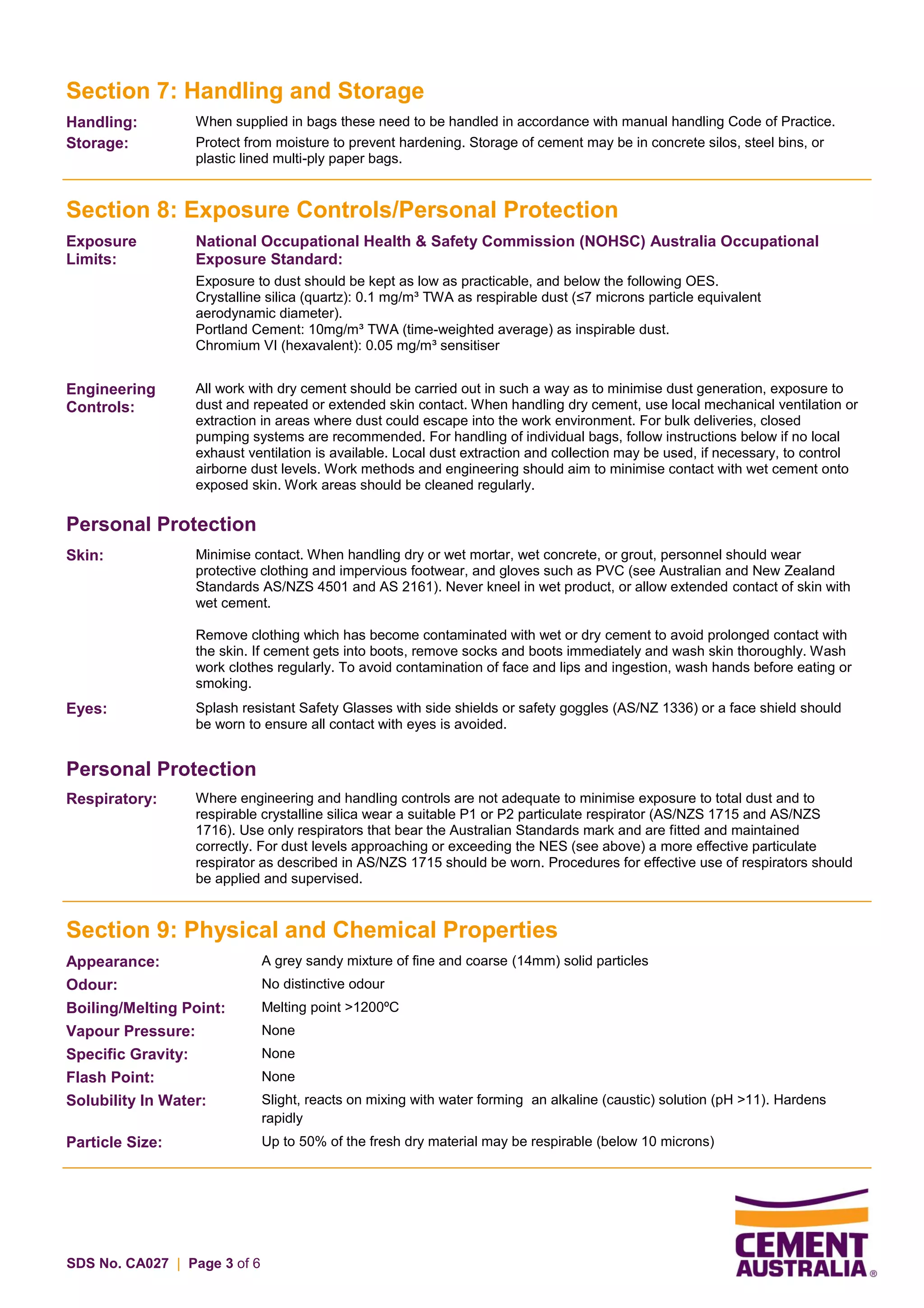 Rapid Set Concrete - Cement Australia | PDF