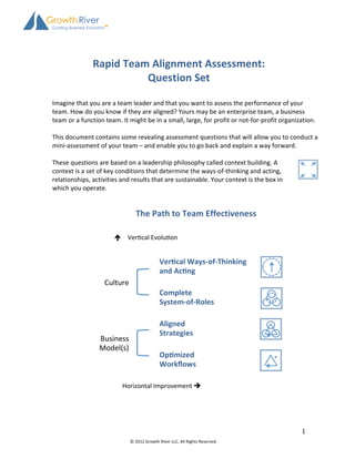 Rapid Team Performance Assessment | PDF
