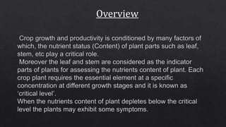 Rapid tissue test for plants | PPTX