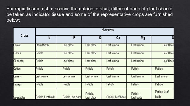 Rapid tissue test for plants | PPTX