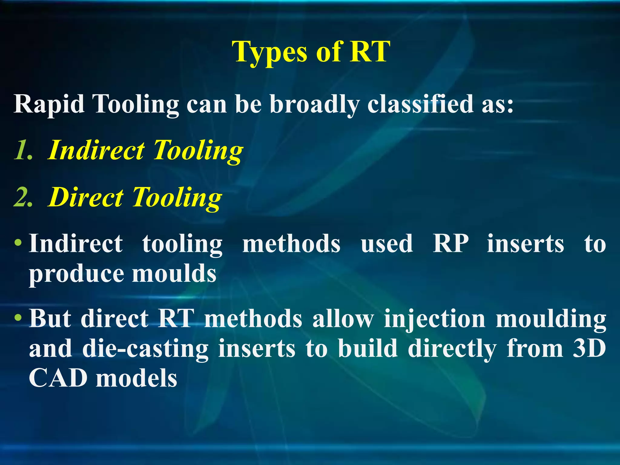 Rapid tooling (rt) | PPTX