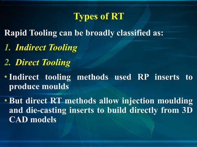 Rapid tooling (rt) | PPTX