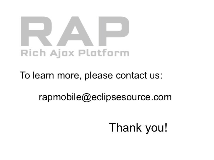 Running SWT using native Widgets on iPhone/iPad with RAP