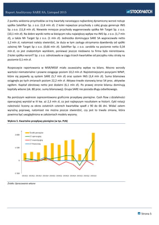 Raport analityczny SARE S.A., listopad 2015 - Stockwatch | PDF