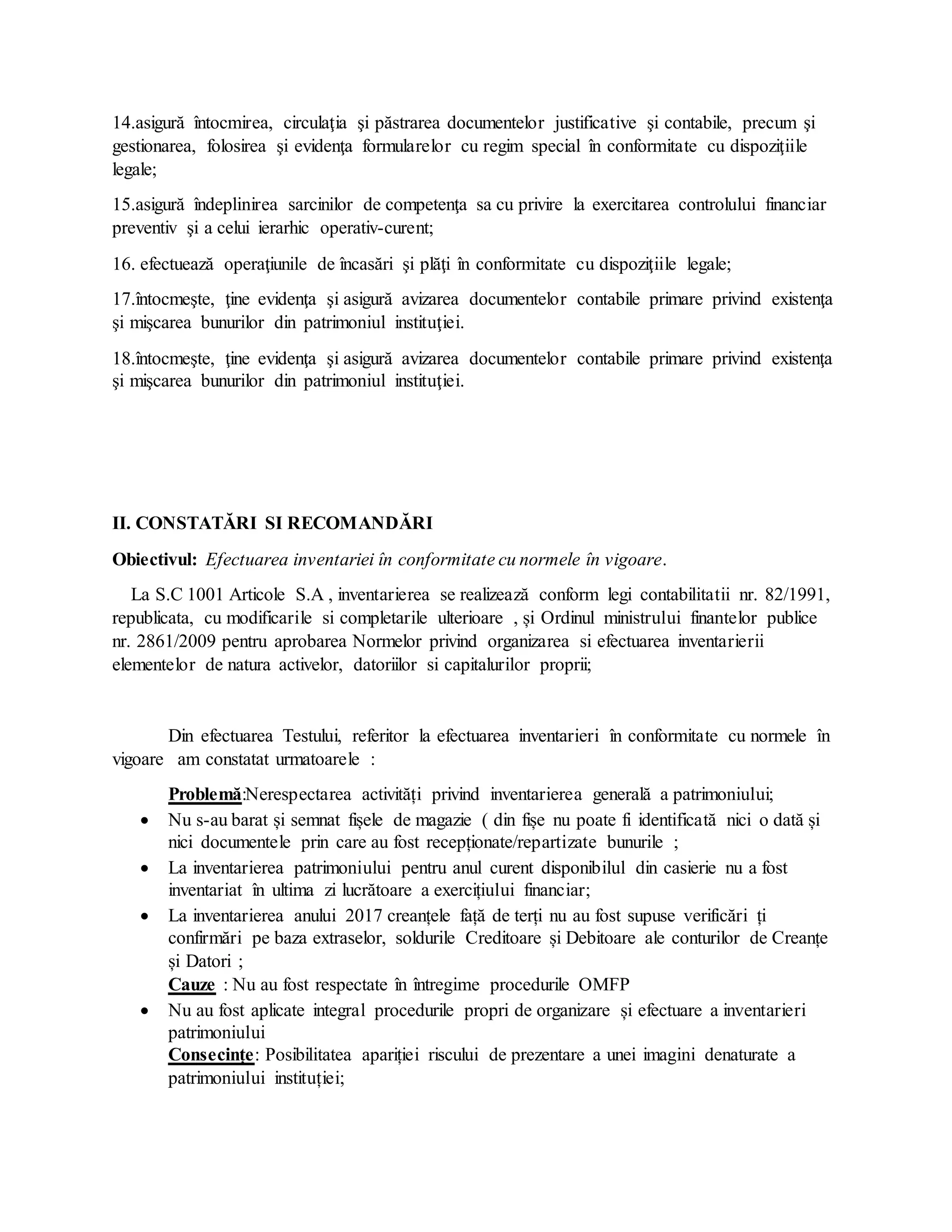 Raport de audit intern | DOCX