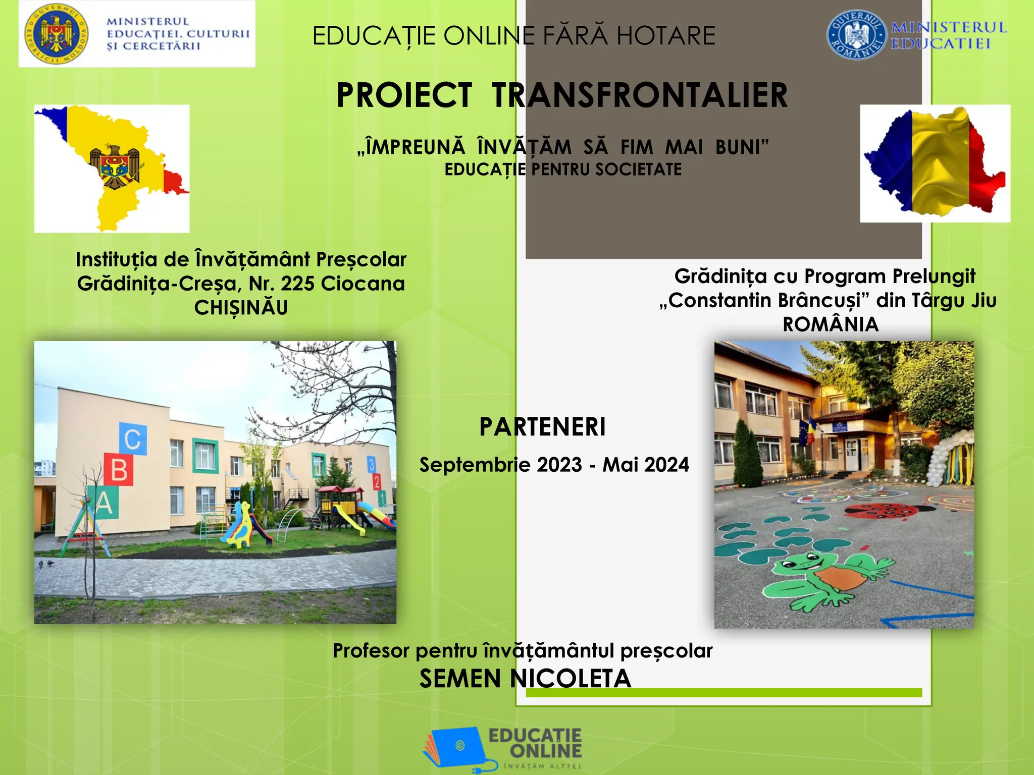 Raport proiect transfrontalier „Educație online fără hotare” | PDF
