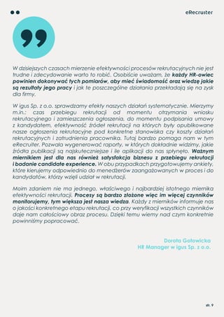 Raport z badania "Efektywność rekrutacji" | PDF