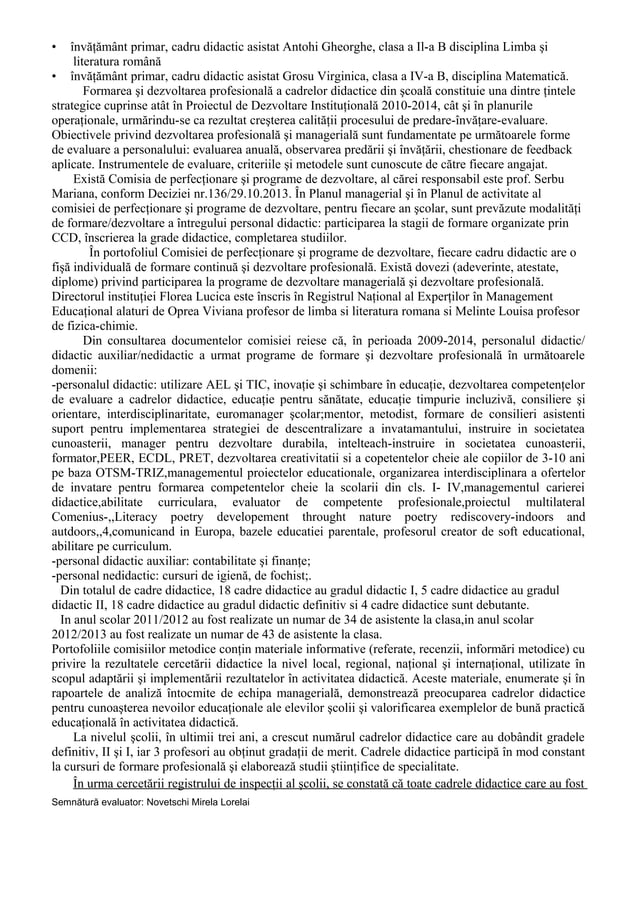 Raport evaluare aracip dupa fisa tip | PDF