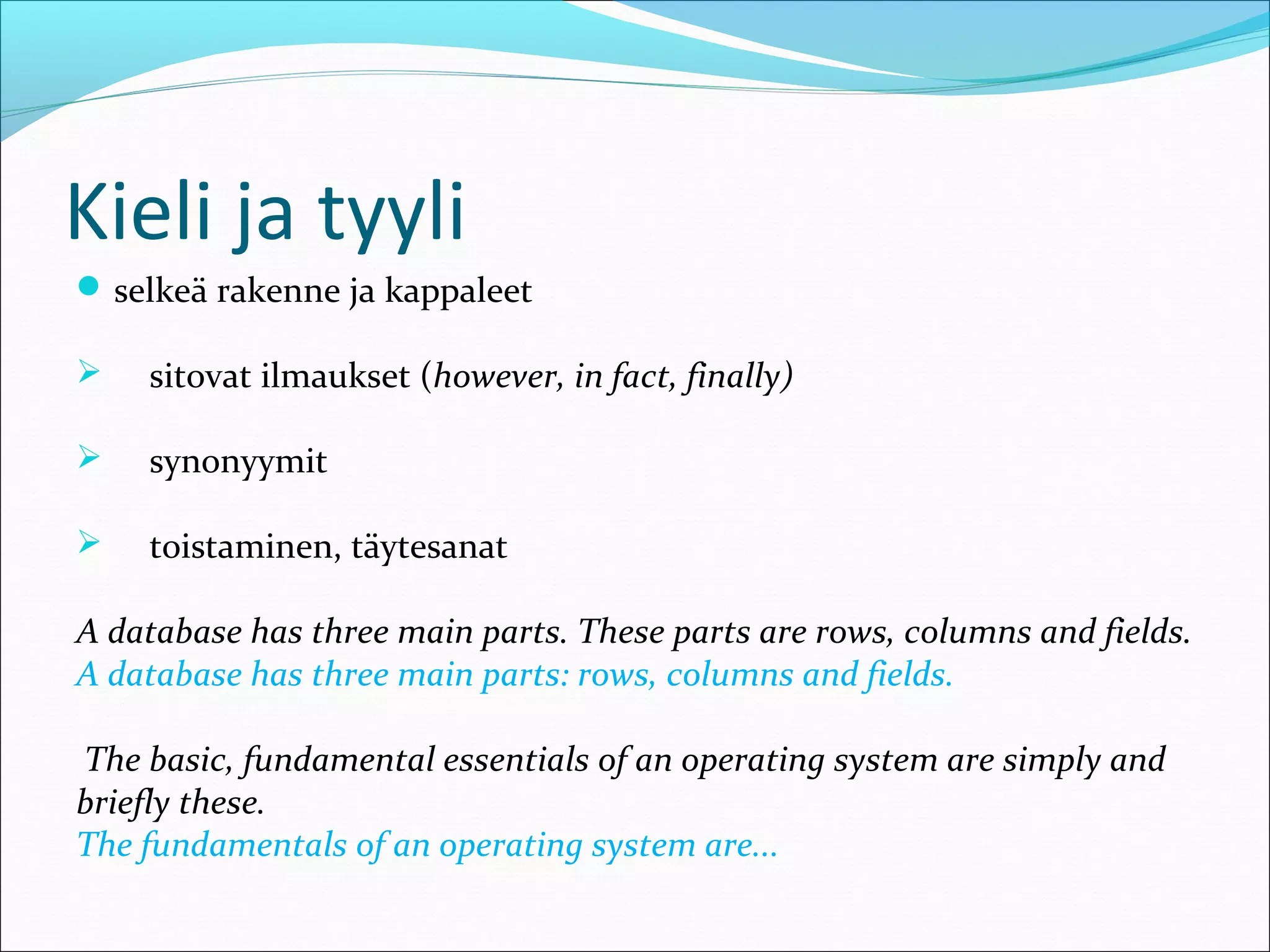 Raportin kirjoittaminen | PPT
