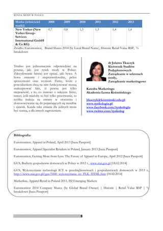 Rynek mody w Polsce | PDF