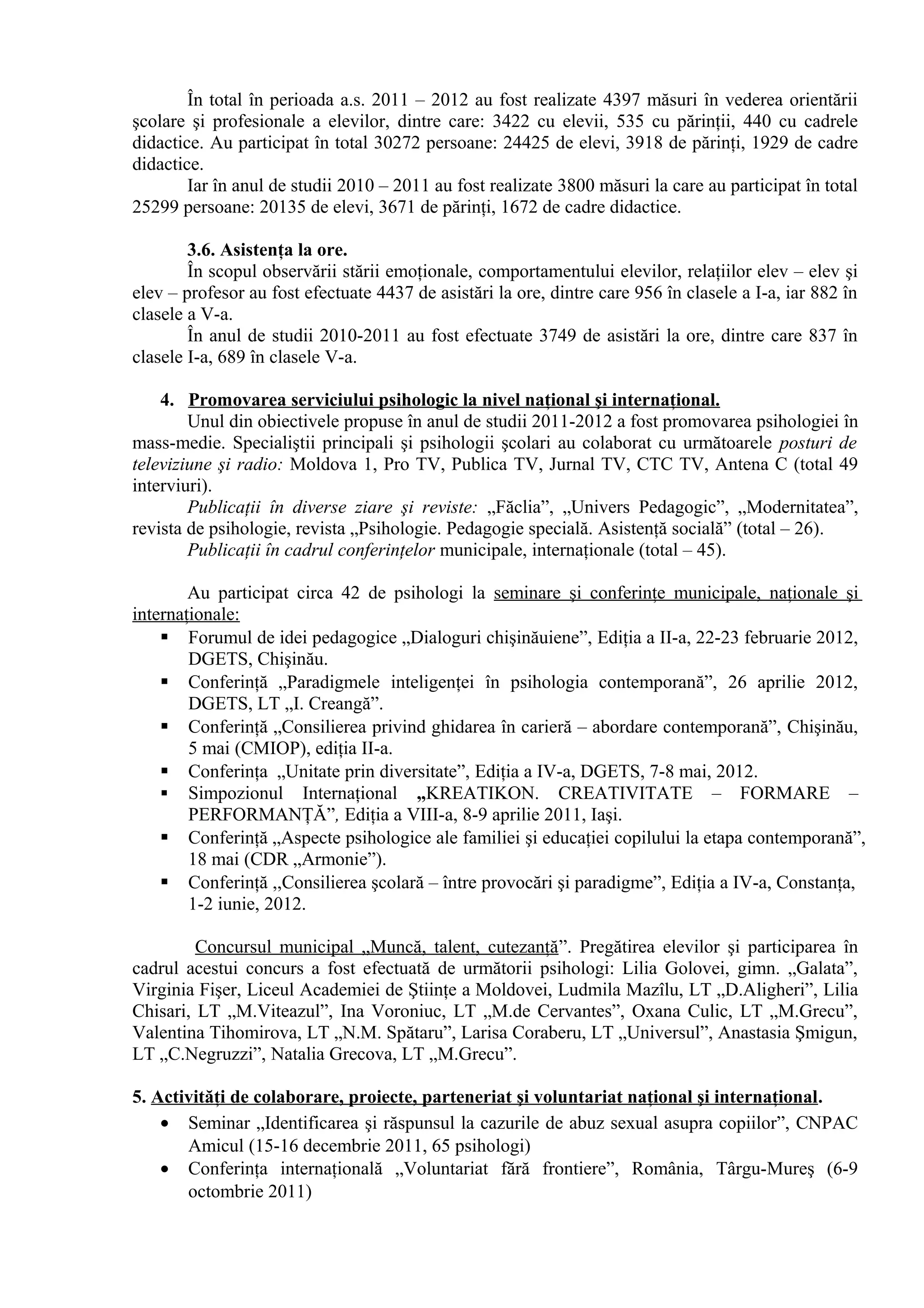 Raport psihologic | DOC