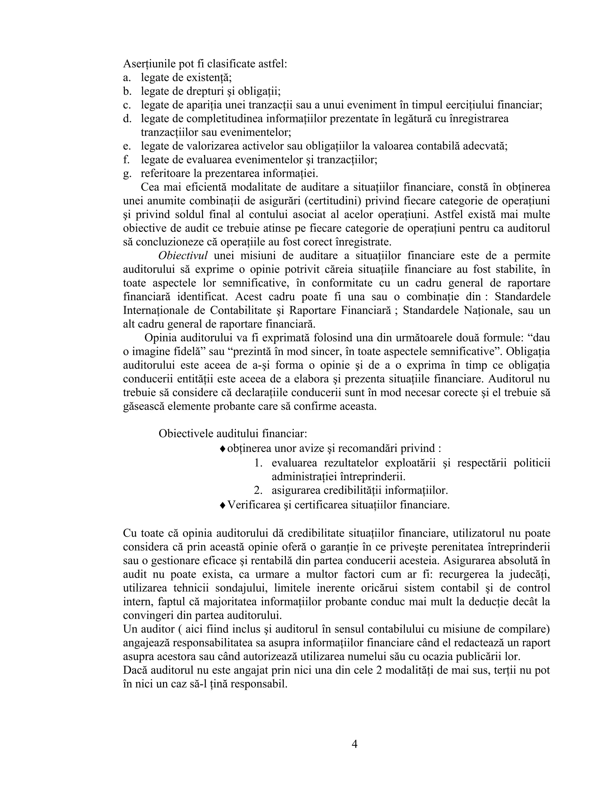 Raportul al unei sc com proiect-audit | DOC