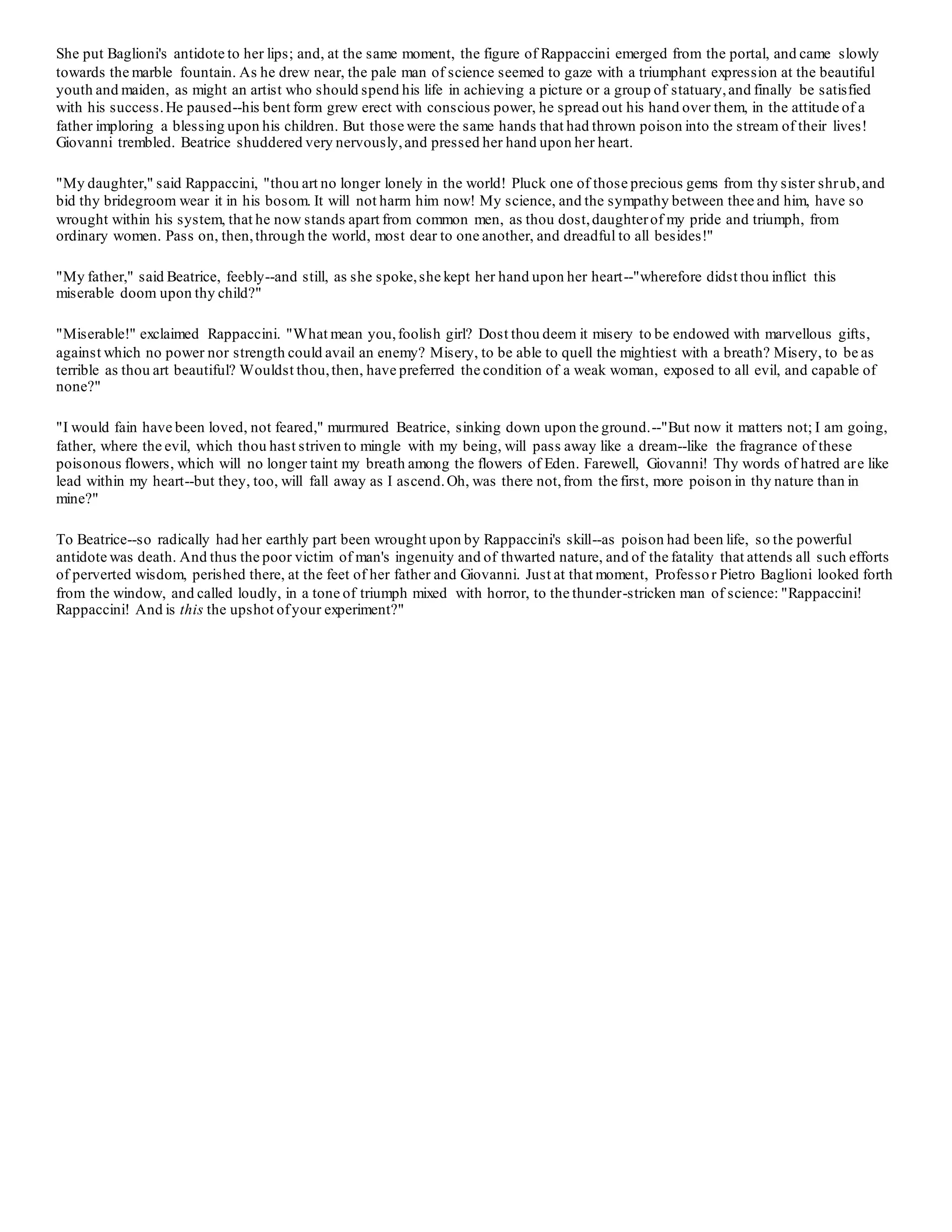 Rappaccinis daughter - complete text | DOCX