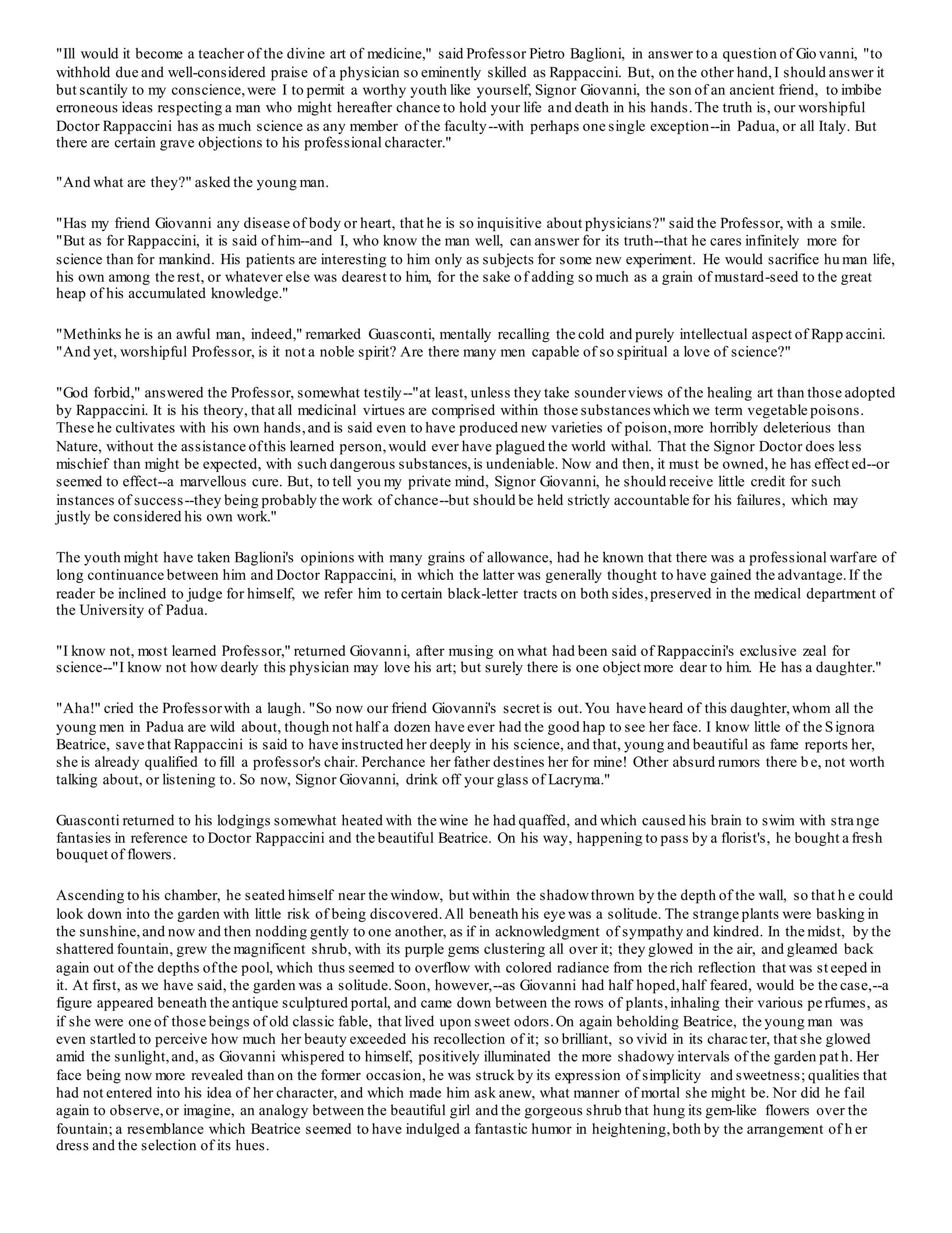 Rappaccinis daughter - complete text | DOCX