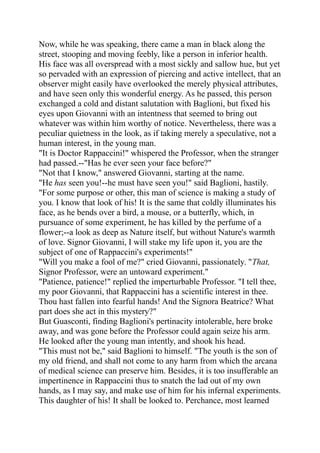 Rappaccini's daughter | RTF