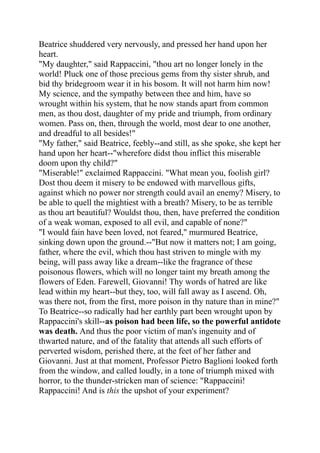 Rappaccini's daughter | RTF